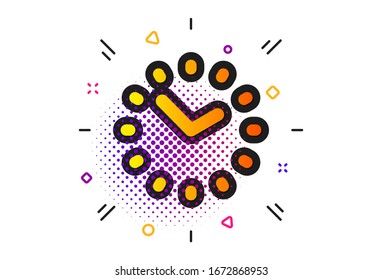 Clock Sign Halftone Circles Pattern Time Stock Illustration 1672868953 ...