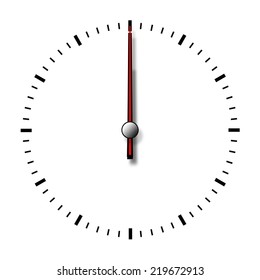 Clock Without Numbers Isolated On White Stock Illustration 219672913 ...