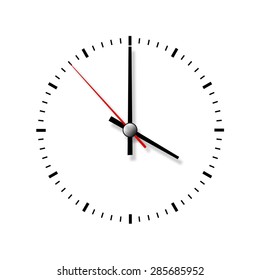 Clock Without Numbers Isolated On White Stock Illustration 285685952 ...