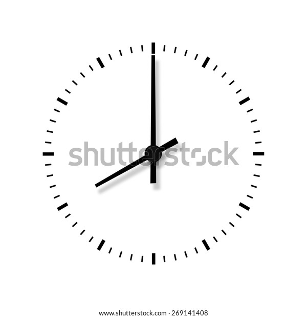 Clock Without Numbers Isolated On White Stock Illustration 269141408