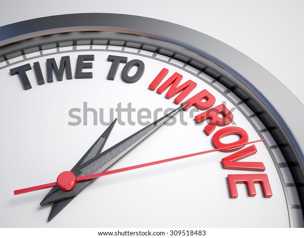 Clock Words Time Improve On Face Stock Illustration 309518483 ...