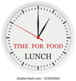 Clock Words Time Lunch 3d Rendering Stock Illustration 254545363 ...