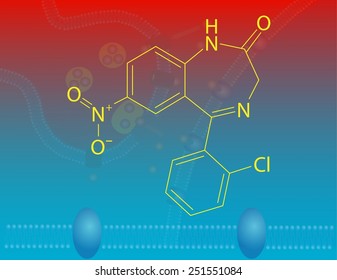 Clonazepam Molecular Structure Stock Illustration 251551084 | Shutterstock