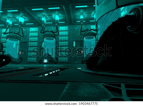 Clone Space Room Floor View 3d Stok İllüstrasyon 1903467775 | Shutterstock