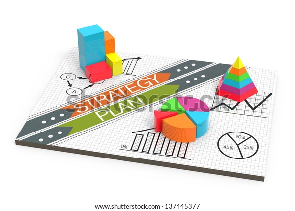 Close Business Plan Flow Chart On Stock Illustration 137445377 ...