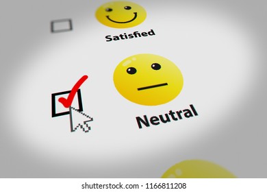 Close Checkbox Satisfaction Survey Checking Neutral Stock Illustration ...