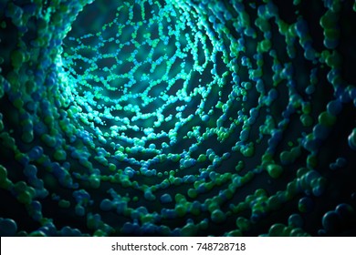 Close Hexagonal Atomic Structure Nanotechnology Concept Stock ...