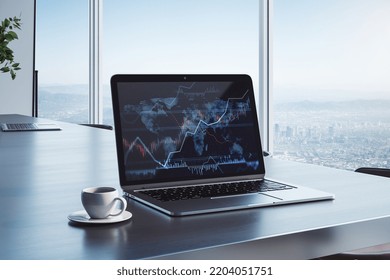 Close Laptop Computer Forex Chart On Stock Illustration 2204051751 ...