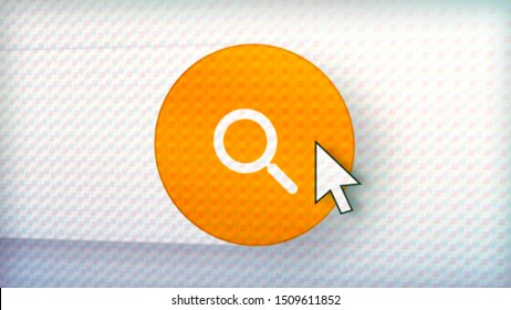 Close Mouse Cursor Over Orange Search Stock Illustration 1509611852 | Shutterstock