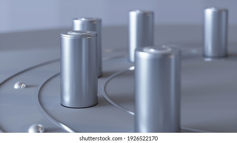 Close Top View Ev Electronic Batteries Stock Illustration 1926522170 ...