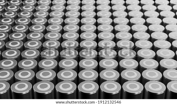 Close Top View Ev Electronic Batteries Stock Illustration 1912132546 ...