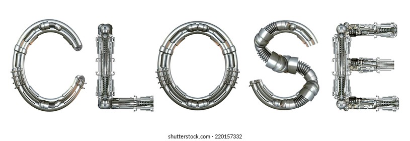 Close Word Concept Technically Written Technical Stock Illustration ...