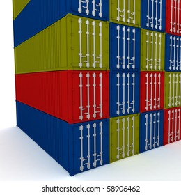 Closed Cargo Containers Stock Illustration 58906462 | Shutterstock