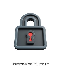 Closed Lock Bottom View 3d Icons Stock Illustration 2146984429 ...