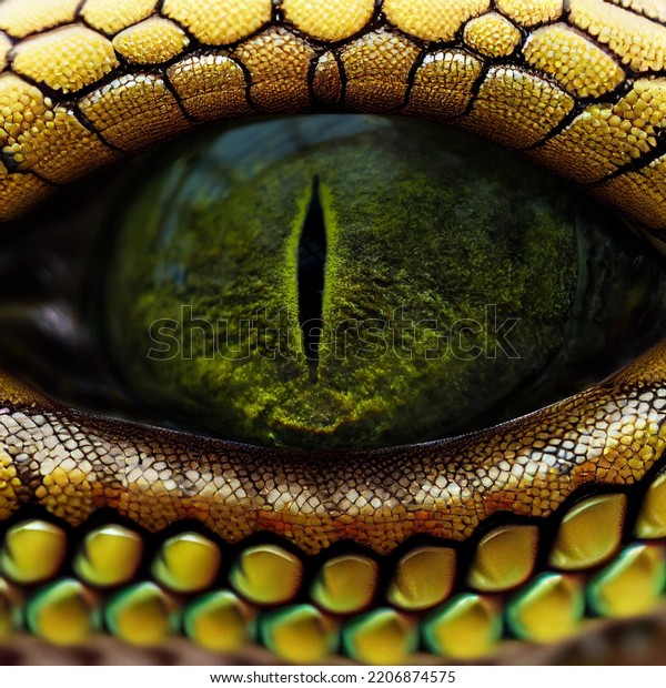 Closeup Alligator Eye 3d Rendering Image Stock Illustration 2206874575 ...
