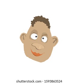 Closeup Cartoon Face Expression Stock Illustration 1593863524 ...