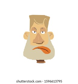 Closeup Cartoon Face Expression Stock Illustration 1596613795 ...
