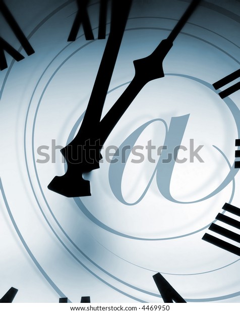 Closeup Clock Face Blue Tint Stock Illustration 4469950 | Shutterstock