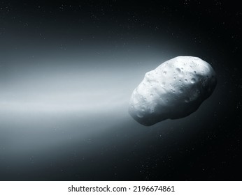 Closeup Comets Surface Solar System Craters Stock Illustration ...