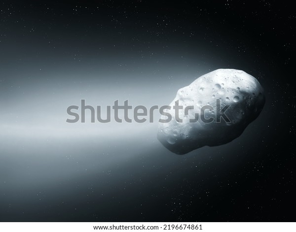 Closeup Comets Surface Solar System Craters Stock Illustration ...