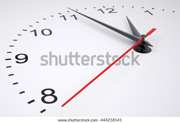 Closeup Hands On Clock Face 3d: ภาพประกอบสต็อก 444258541 | Shutterstock