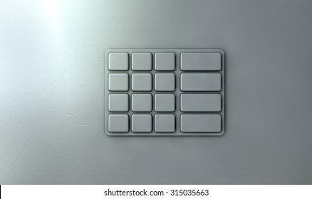 Closeup View Generic Blank Atm Keypad Stock Illustration 315035663 ...