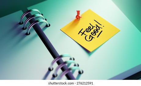 Closeup Yellow Sticky Note Paste Notebook Stock Illustration 275074856