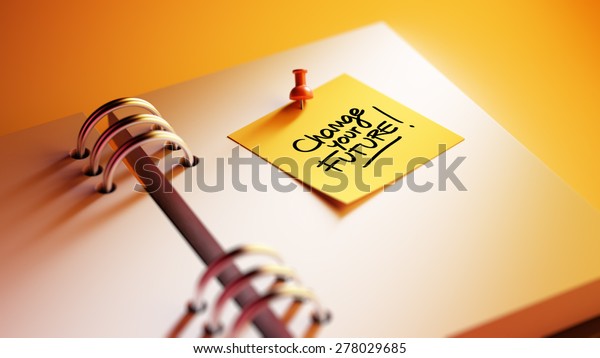 Closeup Yellow Sticky Note Paste Notebook Stock Illustration 278029685 ...
