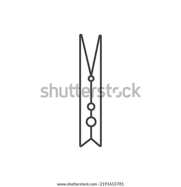 Clothes Peg Icon Flat Peg Icon Stock Illustration 2191653781 | Shutterstock