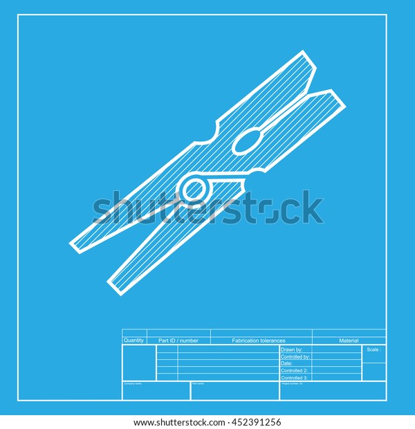 Clothes Peg Sign White Section Icon Stock Illustration 452391256 ...