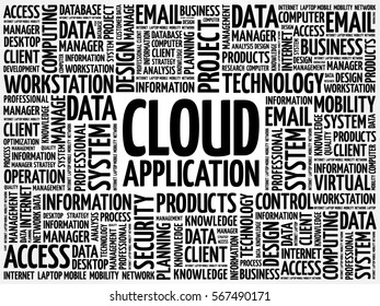 Cloud Application Word Cloud Concept Stock Illustration 567490171 ...