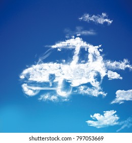 Cloud Car Shape On Blue Sky Stock Illustration 797053669 | Shutterstock