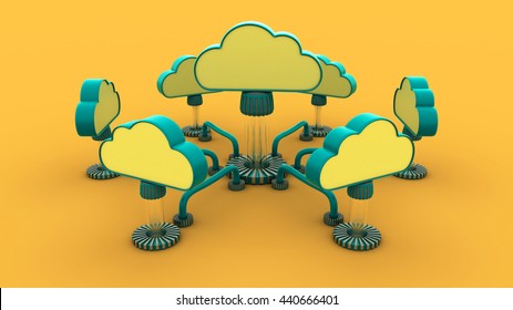 Cloud Computing Concept 3d Rendering Stock Illustration 440666401 | Shutterstock
