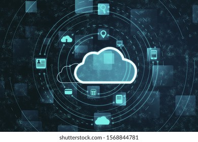 Cloud Computing Diagram Cloud Computing Communication 스톡 일러스트 ...