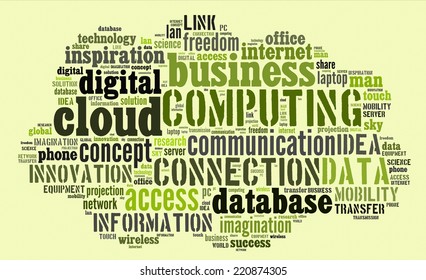 Cloud Computing Pictogram On Green Background Stock Illustration ...