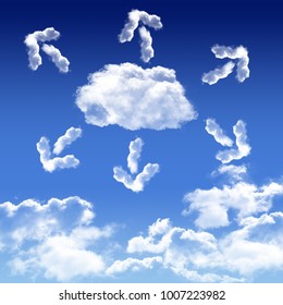 Cloud Computing Real Cloud Blue Sky Stock Illustration 1007223982 ...