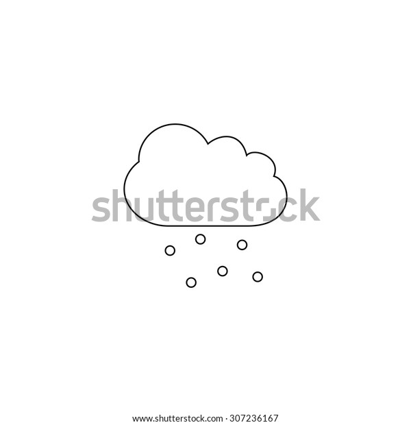 Cloud Hail Outline Black Simple Symbol Stock Illustration 307236167 ...