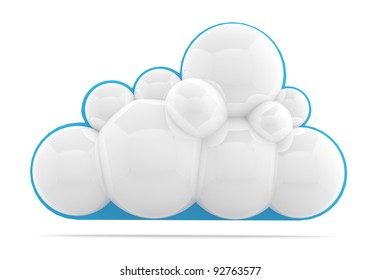 Cloud Icon 3d Model Isolated On: ilustrações stock 92763577 | Shutterstock