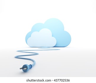 Cloud Plug 3d Rendered Illustration Stock Illustration 437702536 ...