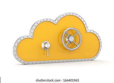Cloud Safe Lock Secure Metaphor Stock Illustration 166401965 | Shutterstock