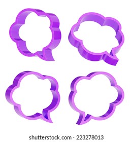 Cloud Shaped Violet Text Bubble Shapes Stock Illustration 223278013 ...
