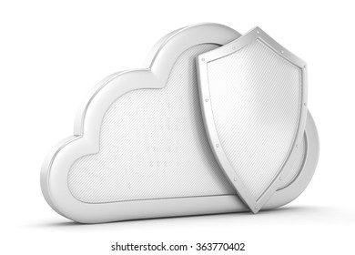 Cloud Shield Cloud Security Concept Stock Illustration 363770402