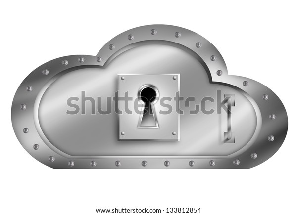 Cloud Storage Vault Icon Lock Symbol Stock Illustration 133812854 ...