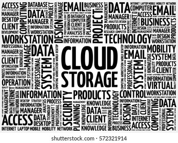 Cloud Storage Word Cloud Concept Stock Illustration 572321914 ...