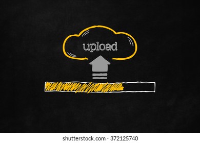 Cloud Upload Progress Bar Copyspace Uploading 스톡 일러스트 372125740 ...