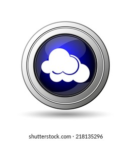Button Cloud Symbol Center Metal Background Stock Illustration 111596381