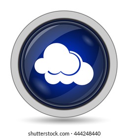 Button Cloud Symbol Center Metal Background Stock Illustration 111596381