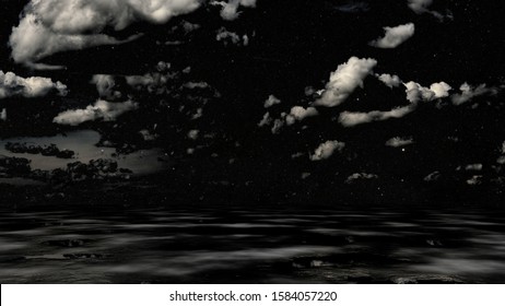 Clouds Sea Fog Dramatic Background 3d Stock Illustration 1584057220 ...