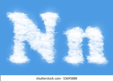 Clouds Shape Letter N Stock Illustration 53695888 | Shutterstock