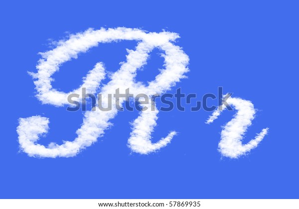 Clouds Shape Letter R Stock Illustration 57869935